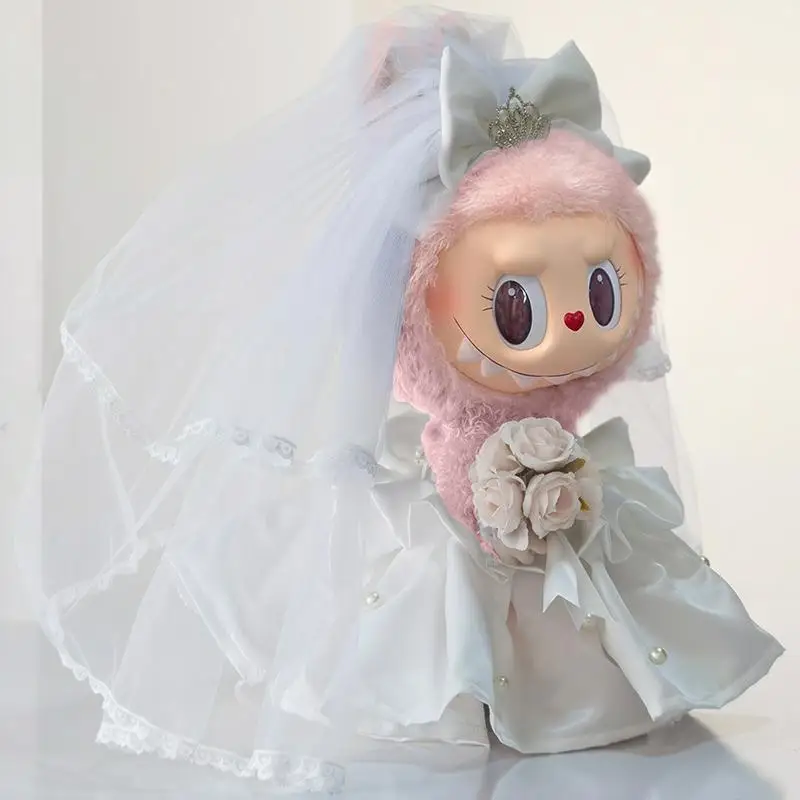 2025 New Labubu Clothing Sweetheart Mokoko Fashion Wedding Dress Labubu ...