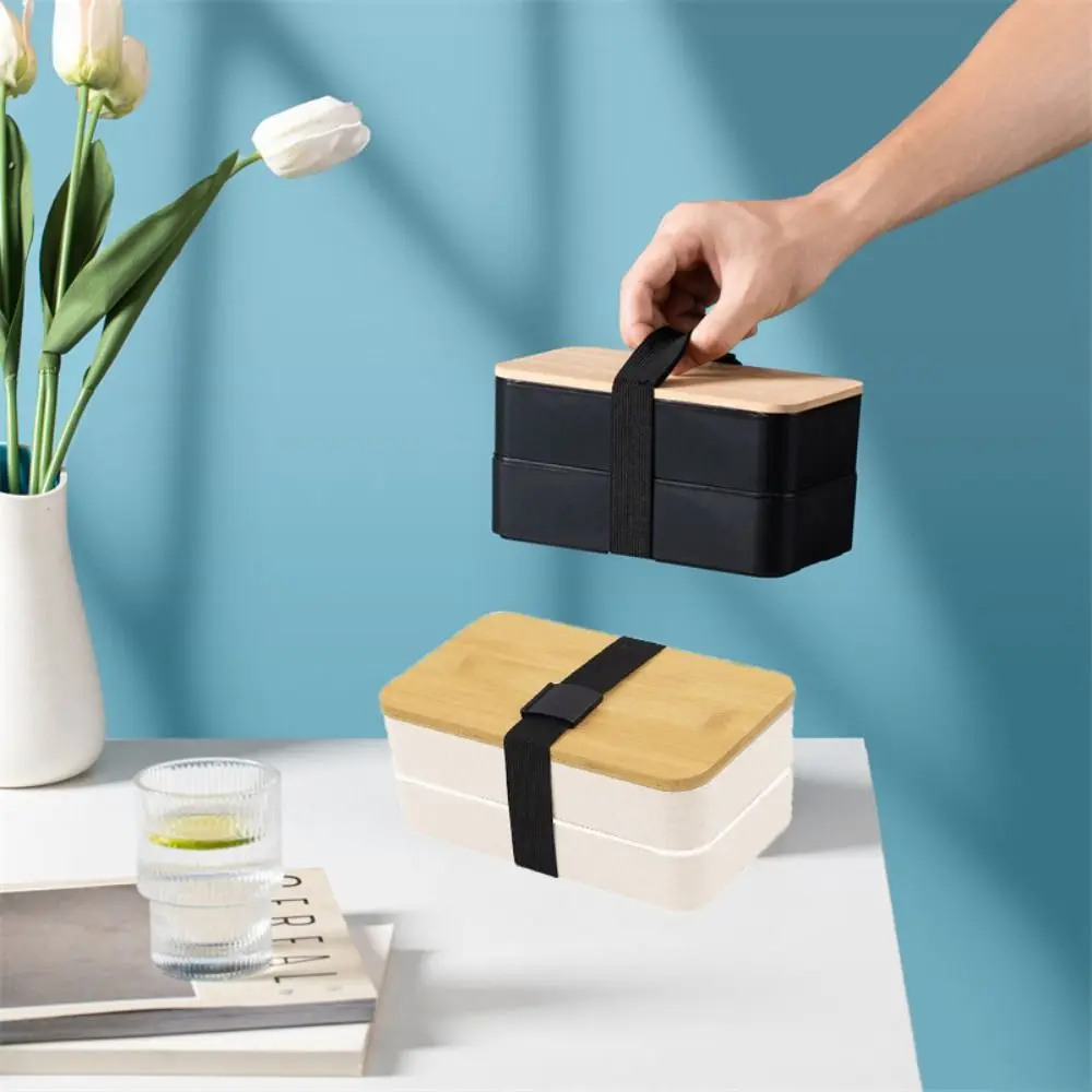 Picnic-Box-1550ml-Japanese-style-Lunch-Boxes-Double-layered-Stackable ...