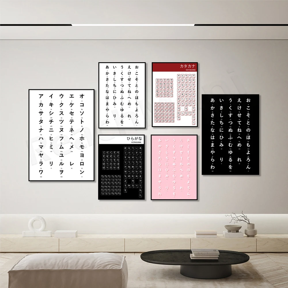 Japanese Hiragana and Katakana Alphabet Poster: My Real Experience ...