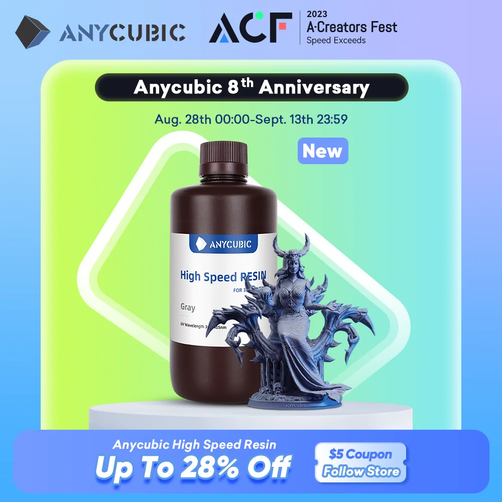 ANYCUBIC High Speed Resin For Photon Mono M5s 405nm Resin For LCD 3D ...