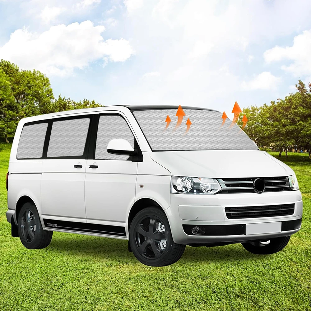 8PCS Sunshade RV Camper Windscreen Protection Set For VW T5 T6 SWB ...