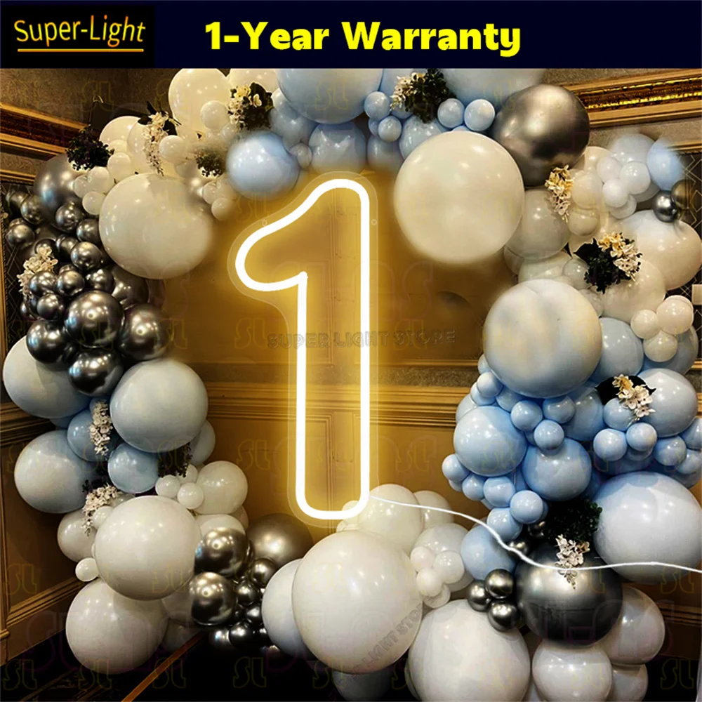 Custom-LED-Number-1-Neon-Signs-Wall-Decor-Light-Up-Signs-for-Bedroom ...