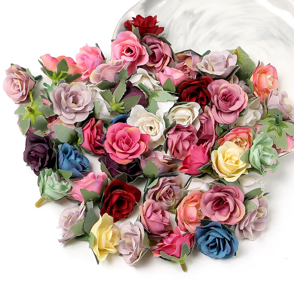10-20-50pcs-Rose-Artificial-Flowers-Heads-Silk-Fake-Flowers-Wedding ...