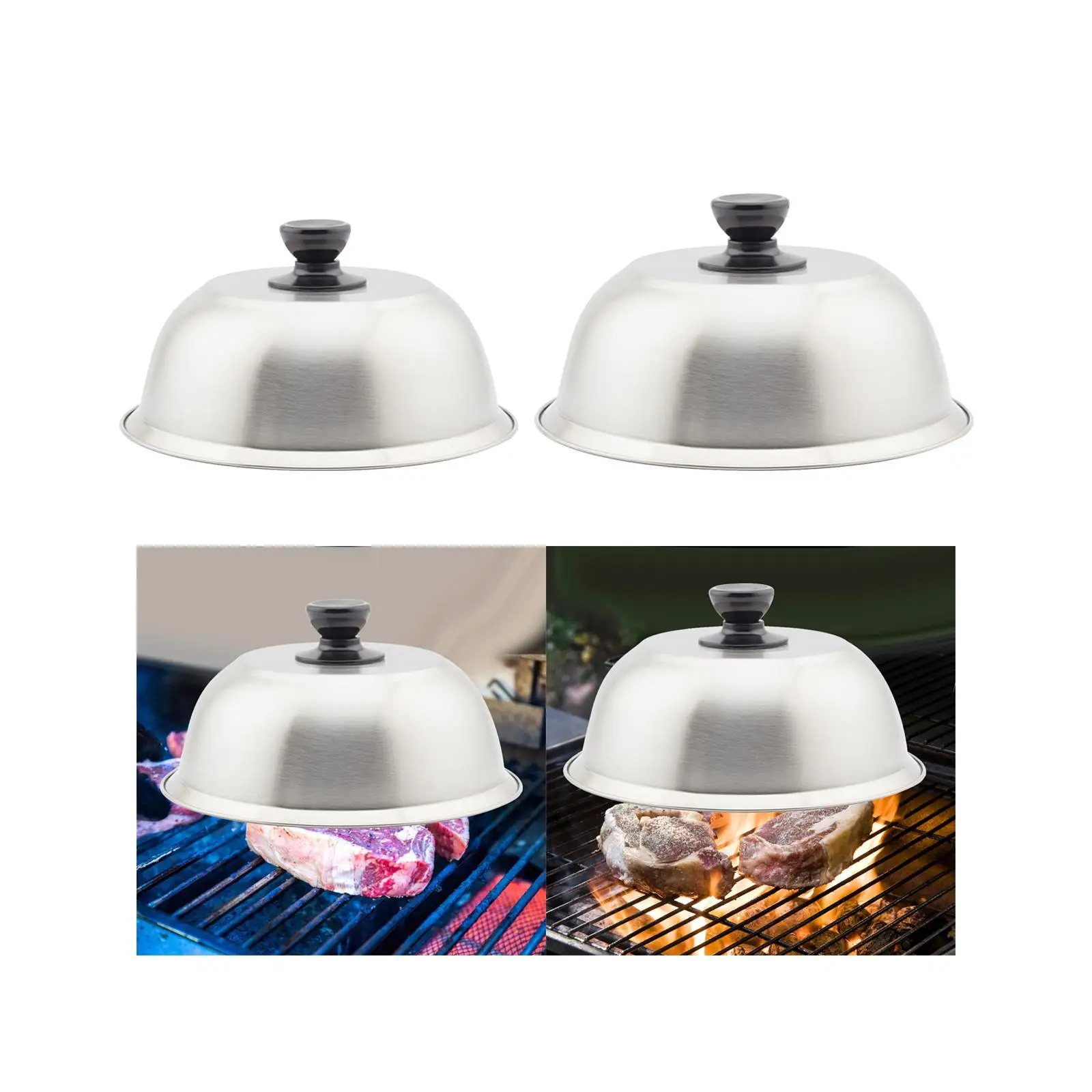 20cm-22cm-Burger-Cover-Stainless-Steel-Cheese-Melting-Dome-Universal ...