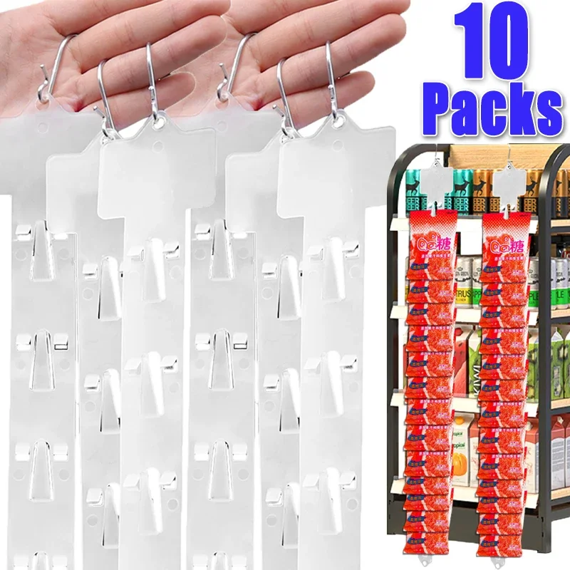 10/1Pcs Plastic Snack Hanging Strips Store Snacks Display Hanger with ...