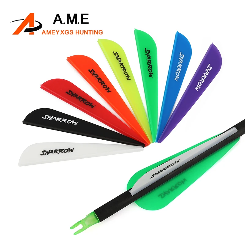36-72pcs-Arrow-Vanes-3inch-Rubber-Fletches-Plastic-Fletching-Archery ...