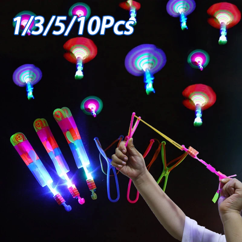 1-3-5-10Pcs-Outdoor-Led-Lighting-Up-Luminous-Toy-Flying-slingshot ...