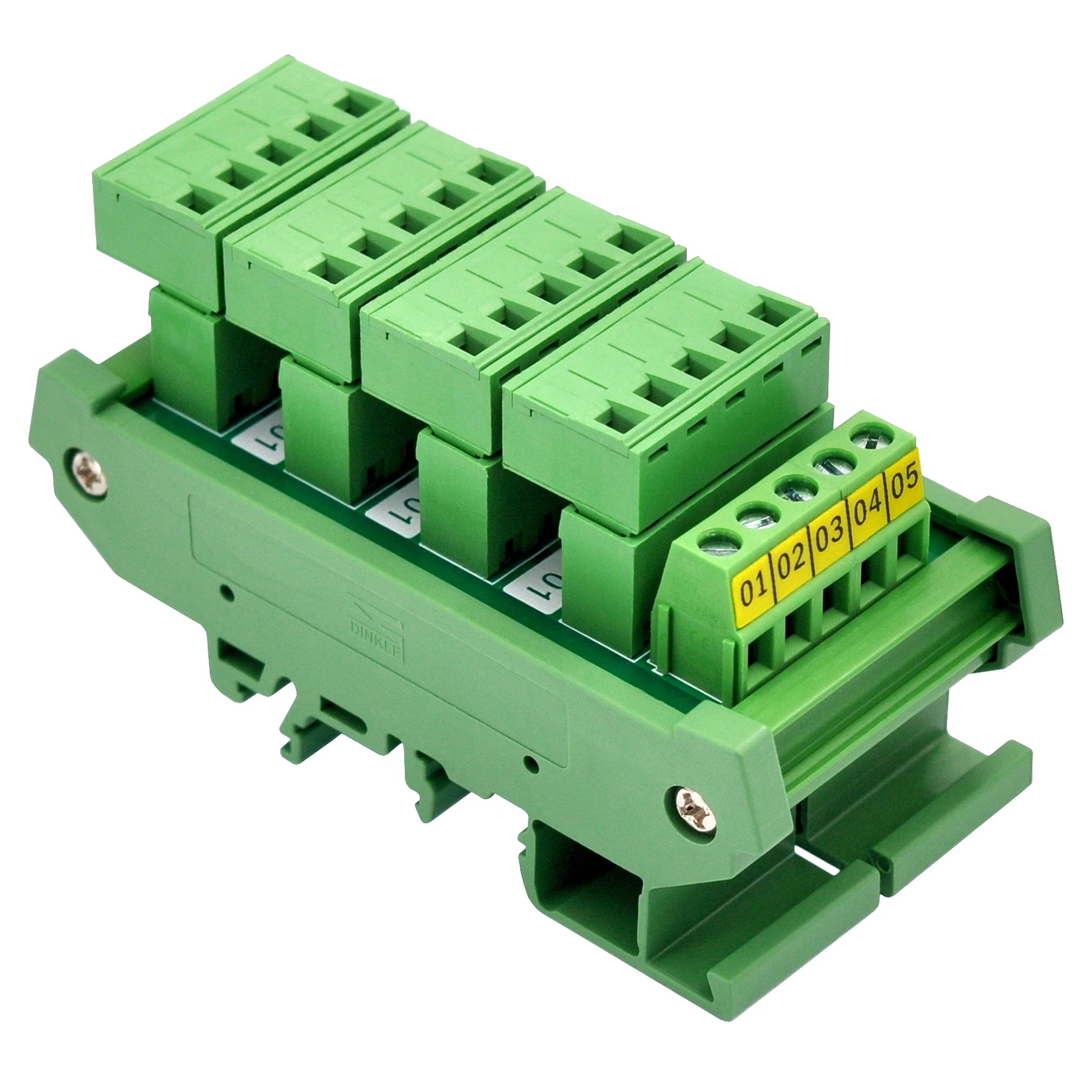 Slim-DIN-Rail-Mount-10A-300V-5x5-Position-Pluggable-Screw-Terminal ...