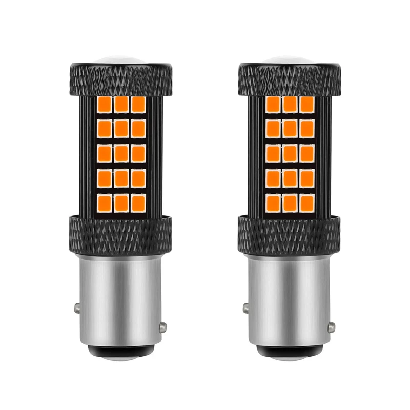 2Pcs 1157 Brake Light Bulbs 66 LED Red Strobe Flashing Blinking 2835 ...