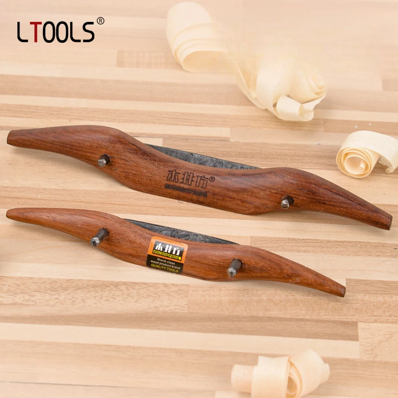 Round Handle Ebony Spokeshave Planes Edge Wooden Flat Bottom Bird ...