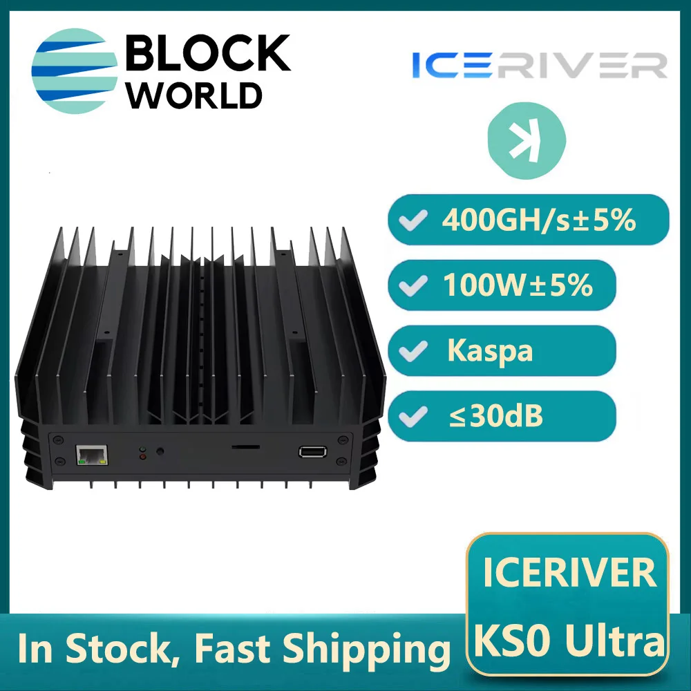 New-IceRiver-KS0-Ultra-400Gh-S-100W-KAS-Miner-Kaspa-Miner-Machine-With ...