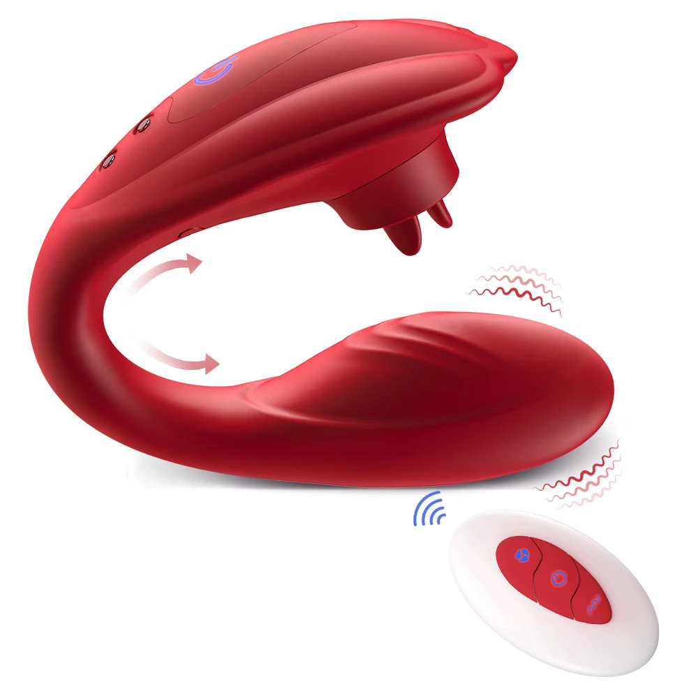 AAV-Female-Dual-Motor-U-Shape-Clitoris-Stimulator-Dildo-Vibrator-for-Couples-with-10-Tongue ...
