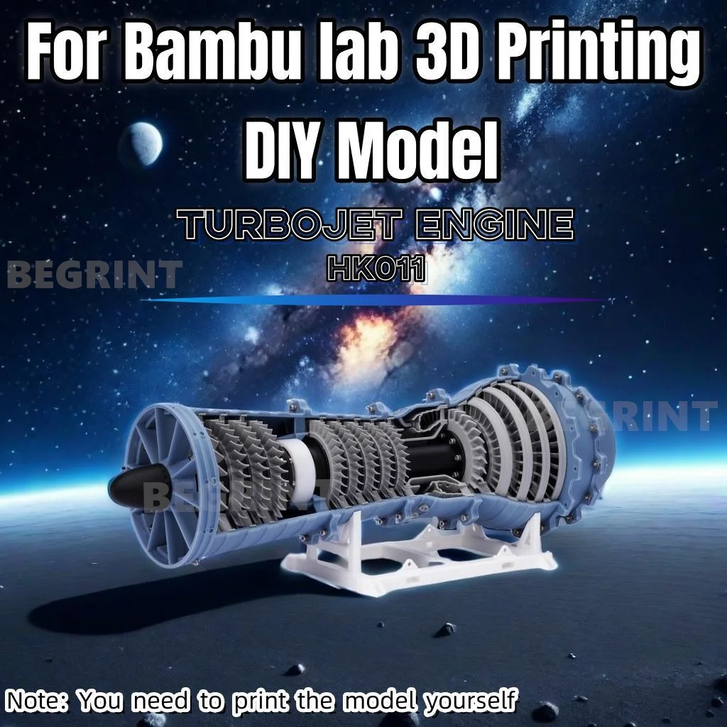 Bambu-Lab-3D-Printer-DIY-Model-Jet-Engine-Model-Components-DIY-Kit ...
