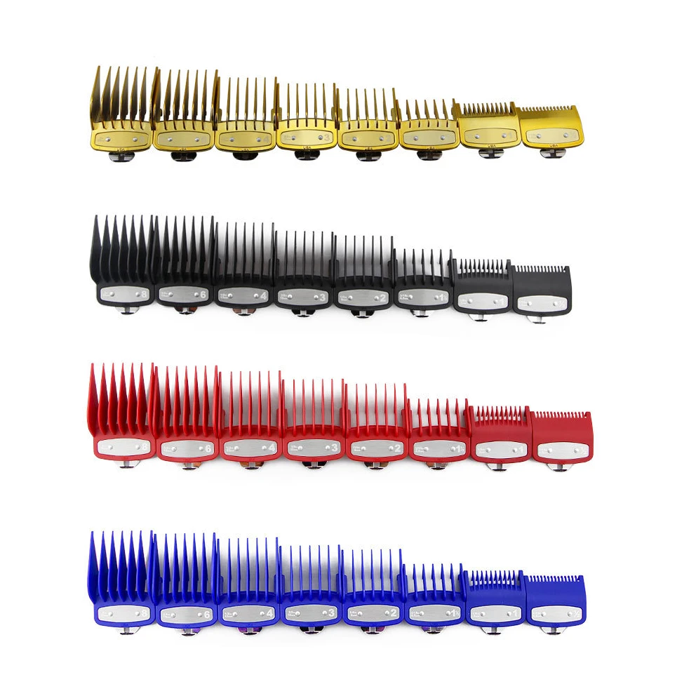 8pcs Professional Limit Comb Cutting Guide Combs 1.5/3/4.5/6/10/13/19 ...