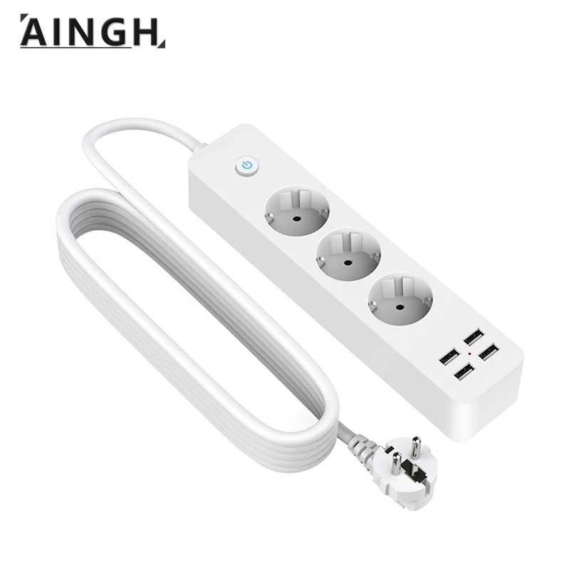 EU Socket 220 Pop Power Strip Extension With USB Charging Multiple Plug ...