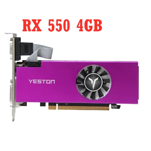 YESTON-tarjeta gráfica Radeon RX 550 GDDR5, 4GB, 128 bits, GPU, RX550 ...