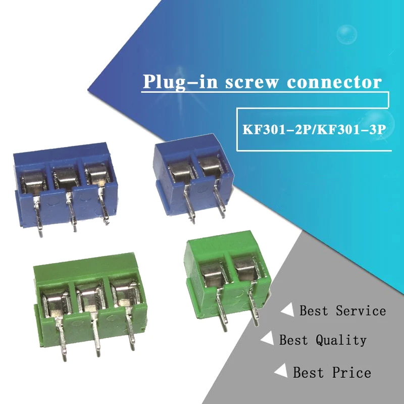 20pcs Kf301-2p/kf301-3p Kf301-5.0-2p Kf301-5.0-3p Kf301 5.08mm Plug-in ...