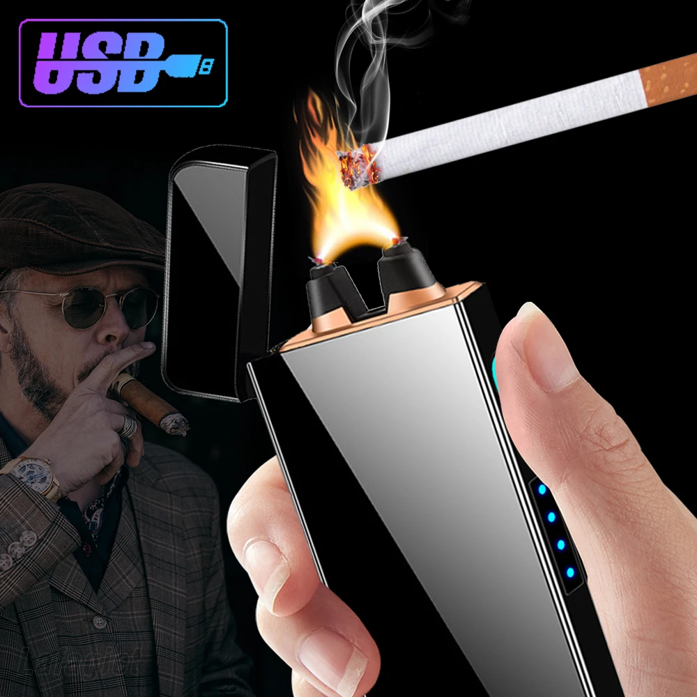 Powerful-Flame-USB-Lighter-Big-Firepower-Windproof-Rechargeable ...