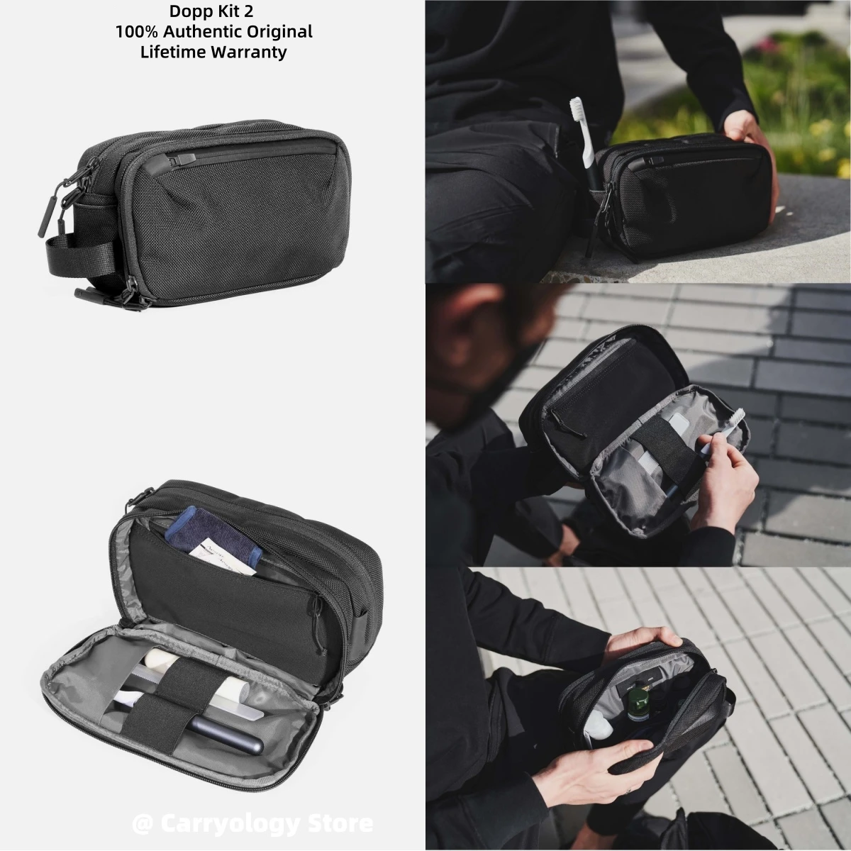 100-Authentic-Original-Dopp-Kit-2-sleek-Toiletry-Wash-Cosmetic-Makeup ...