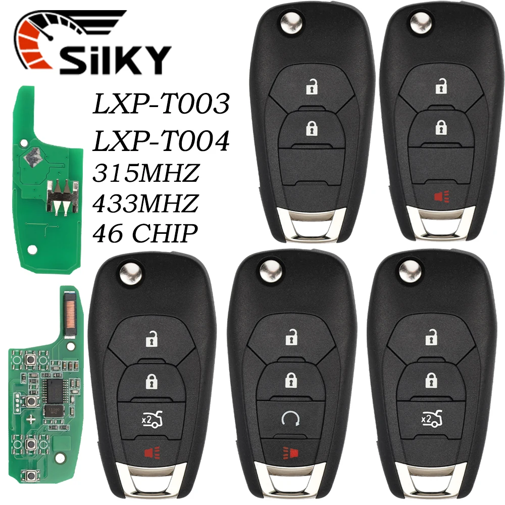 SilKY LXP-T003 LXP-T004 Flip 315/433MHZ ID46 Remote Car Key For ...