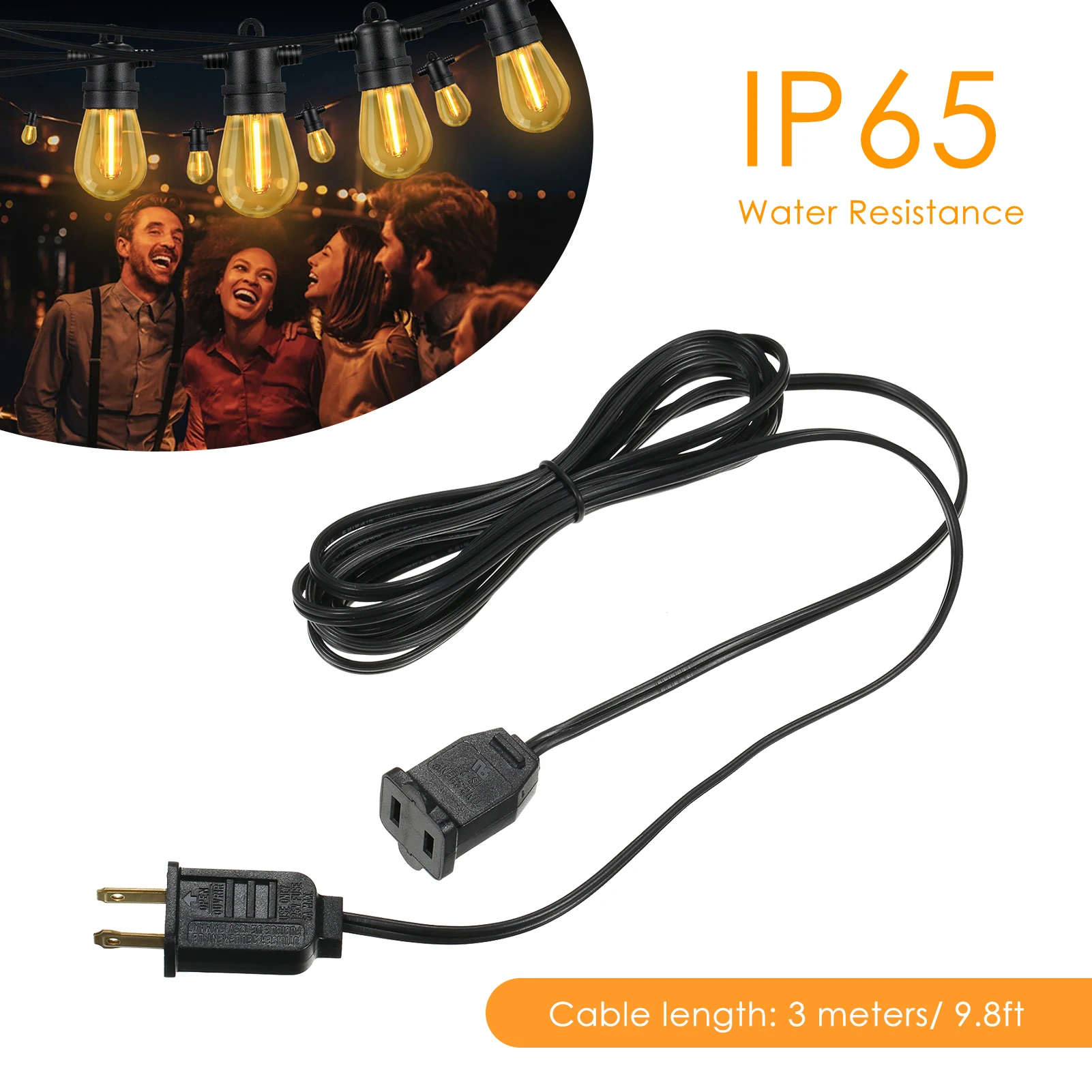 3-Meters-9-8Ft-Extend-Cable-Line-Extending-Cord-IP65-Water-Resistance ...