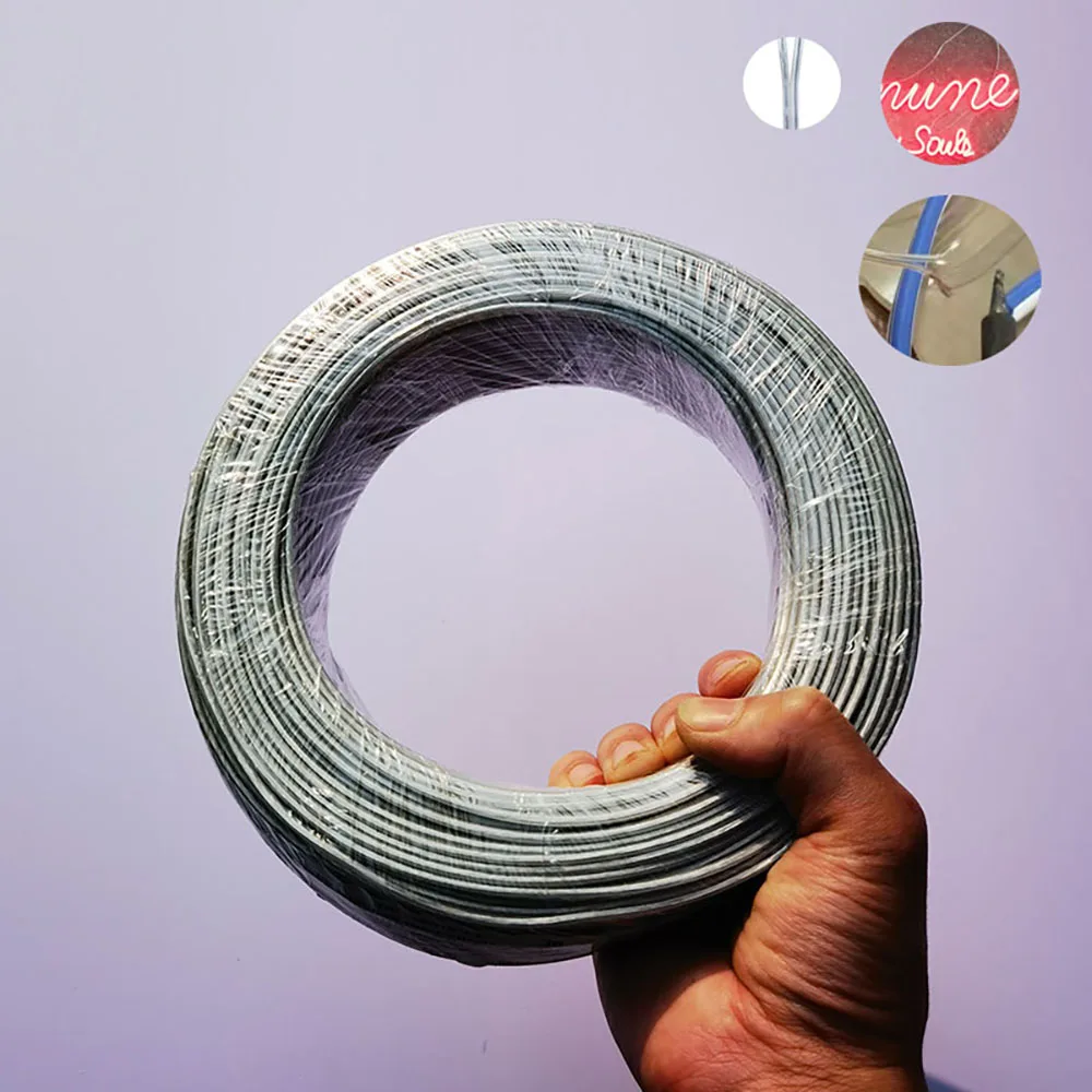 5-80m-LED-Neon-Light-Welding-Silver-Wire-Middle-Connector-DIY ...