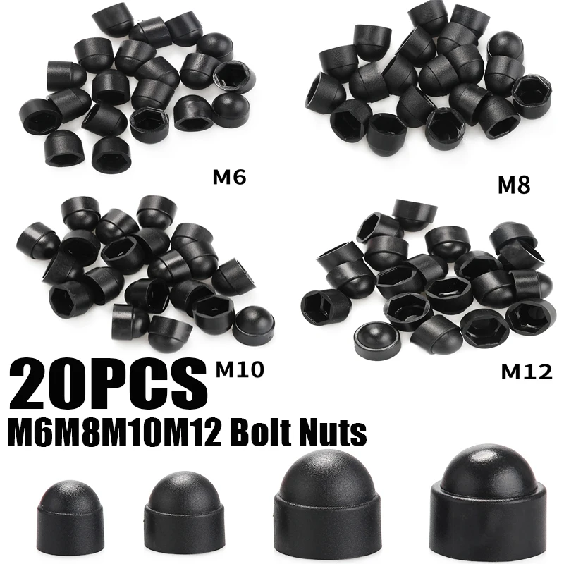 20Pcs-Bolt-Nut-Dome-Protection-Caps-Covers-Exposed-Hexagon-Plastic-Nut ...