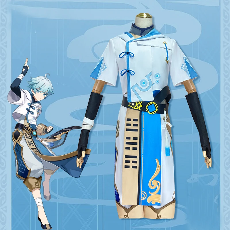 Genshin-Impact-Chong-Yun-Cosplay-Costume-Uniform-Wig-Anime-Halloween ...