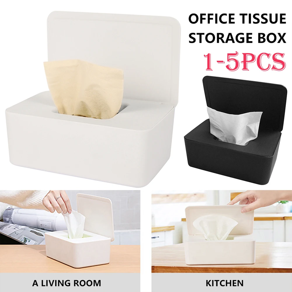 1-2-3-5Pcs-ABS-Tissue-Box-Dustproof-Wet-Wipes-Storage-Box-with-Lid-Baby ...