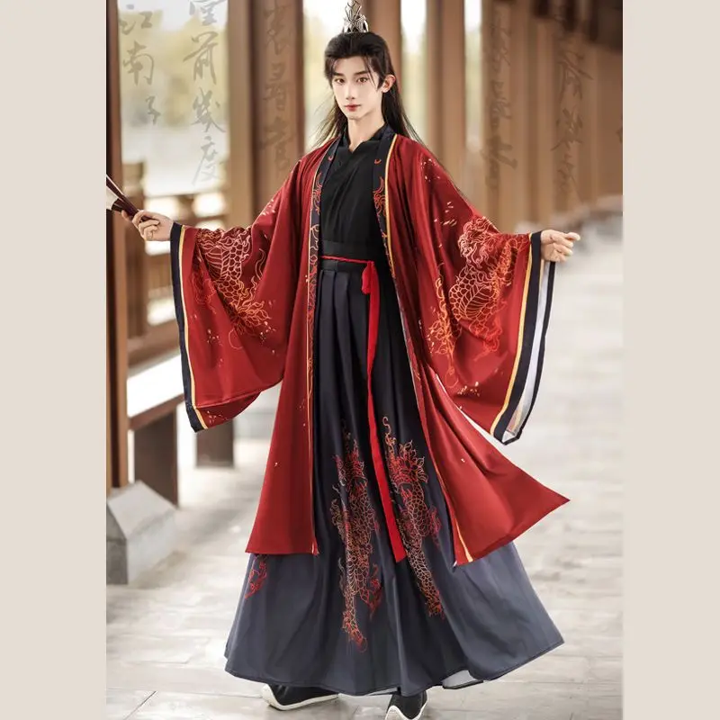 Chinese Hanfu Costume Men Halloween Carnival Cosplay Costume Party ...