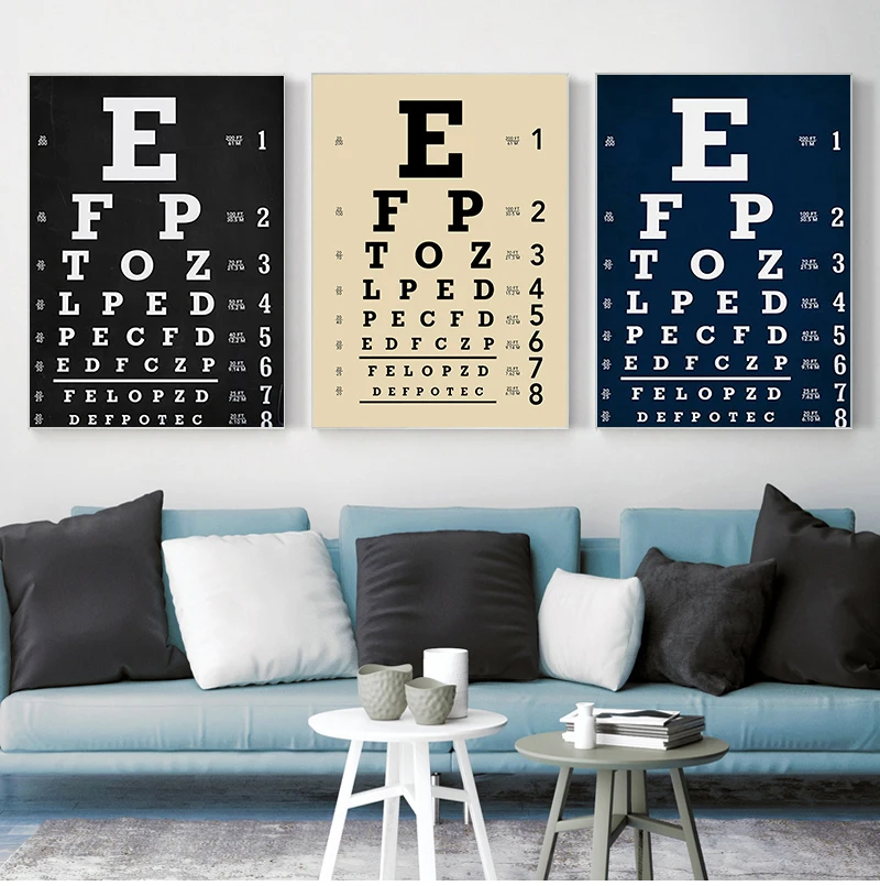 Snellen-Eye-Chart-Doctor-Gifts-Vintage-Optometry-Eye-Chart-Print-Art ...