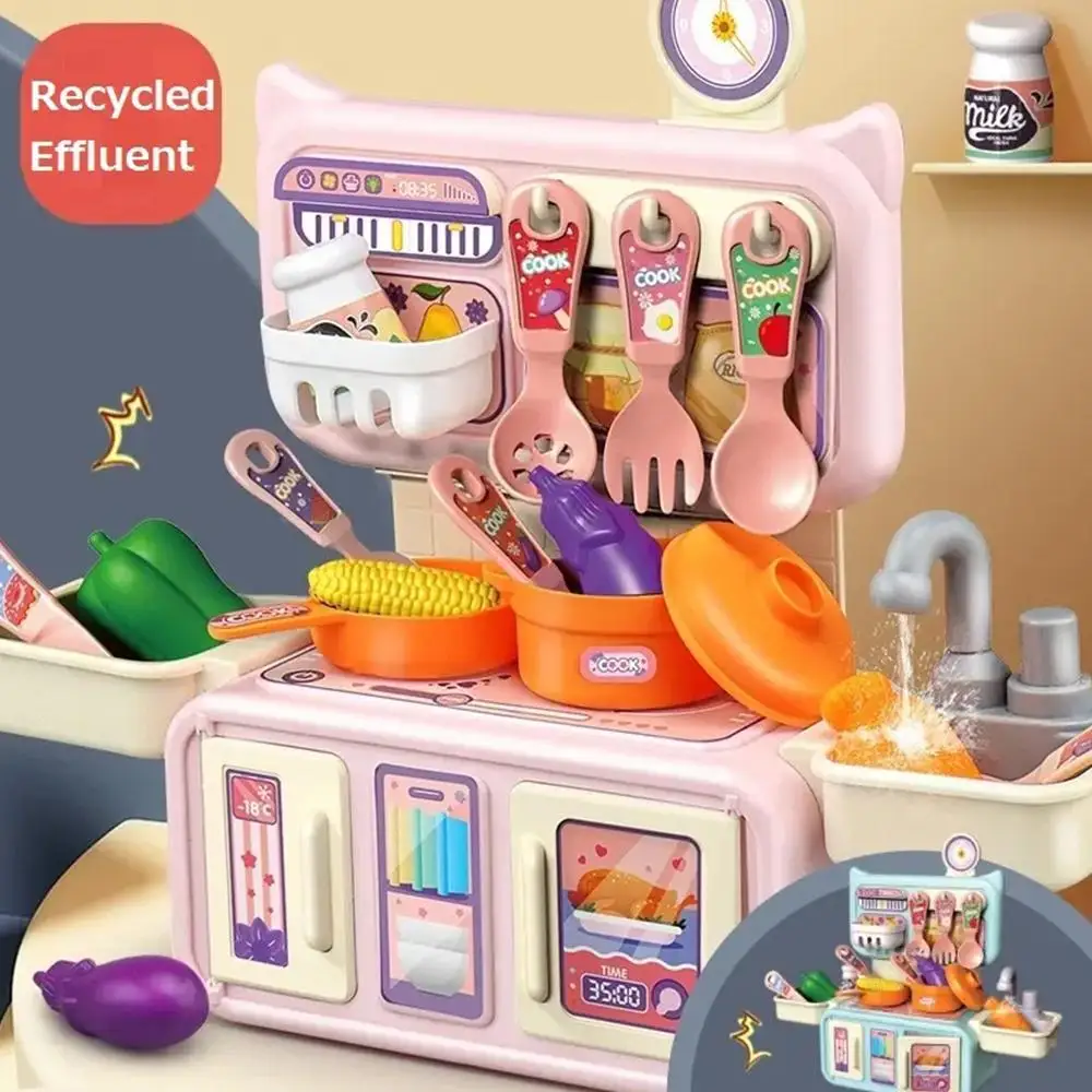 Pretend-Play-Children-Kitchen-Toy-Set-With-Light-Spray-Water-Simulation ...