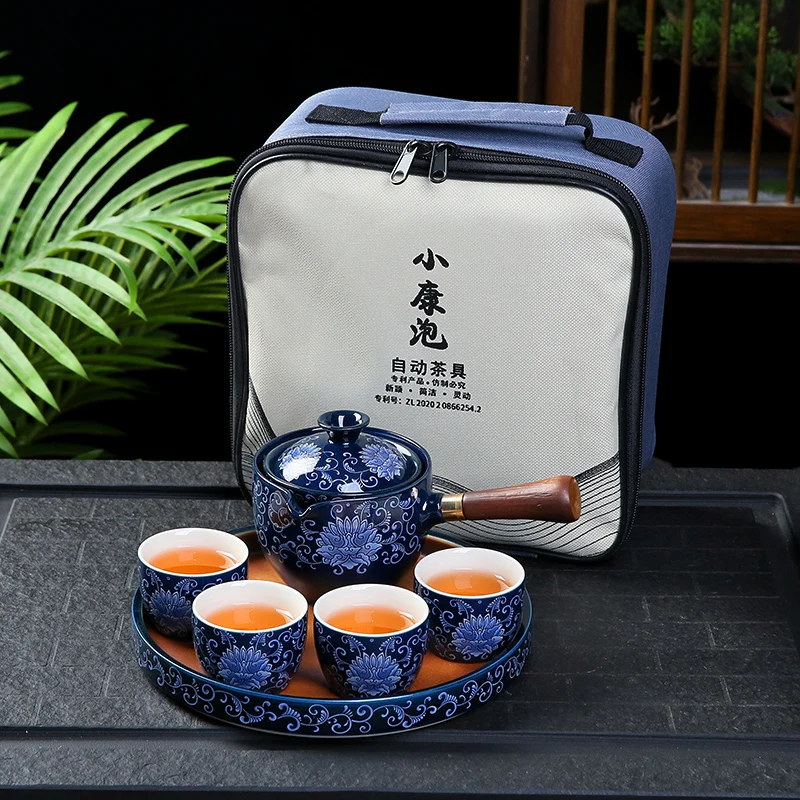 New Style More Capacity Chinese Kung Fu Tea set Travel Tea set Ceramic Portable Tea set Teapot ...