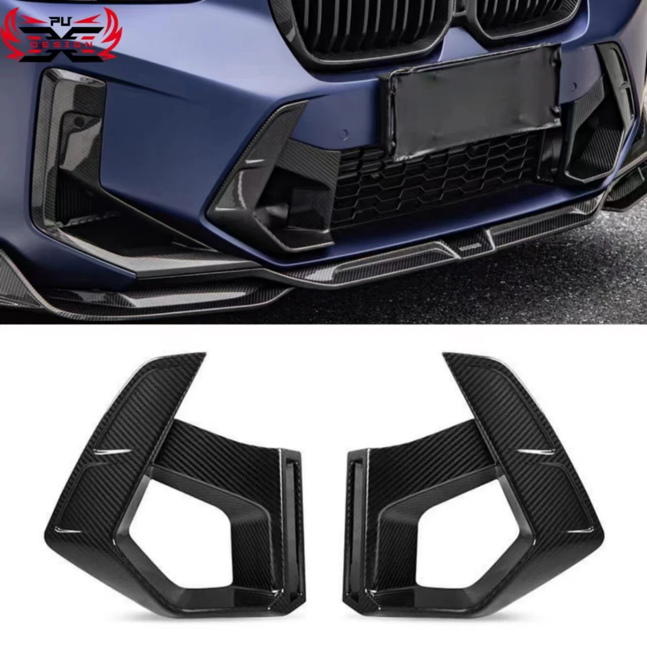 For-BMW-X3M-F97-X4M-F98-lci-Dry-Carbon-Fiber-Front-Air-Intake-Bumper ...