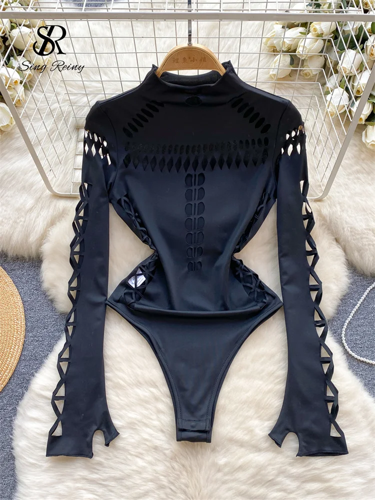 SINGREINY-Fashion-Sexy-Hollow-Out-Bodysuits-Women-Slim-Fit-Bodycon-2024 ...