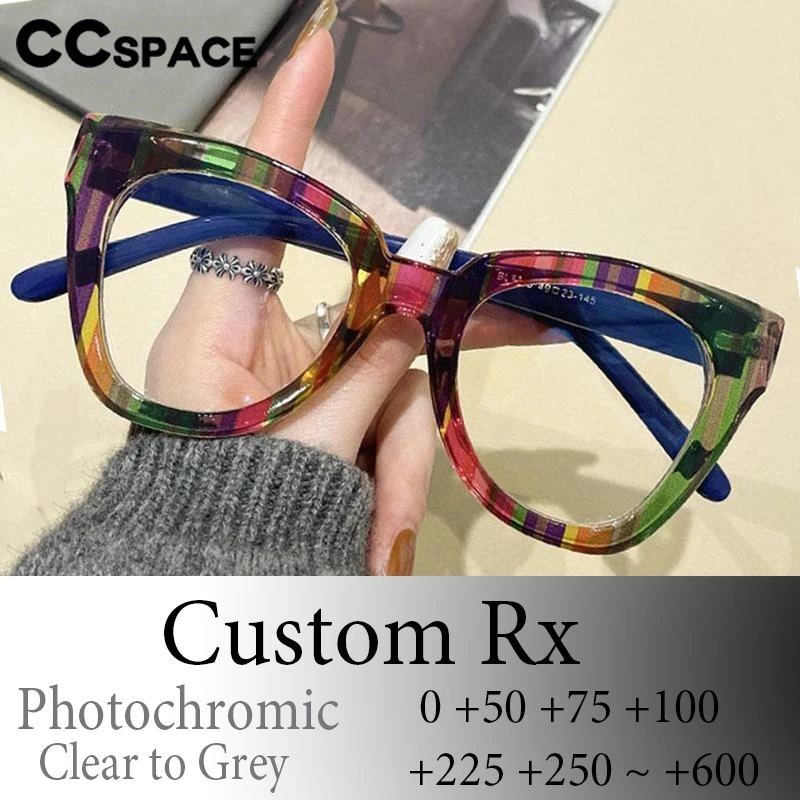 P57425-Vintage-Photochromic-Reading-Glasses-Thicken-Cat-Eye-Rainbow ...