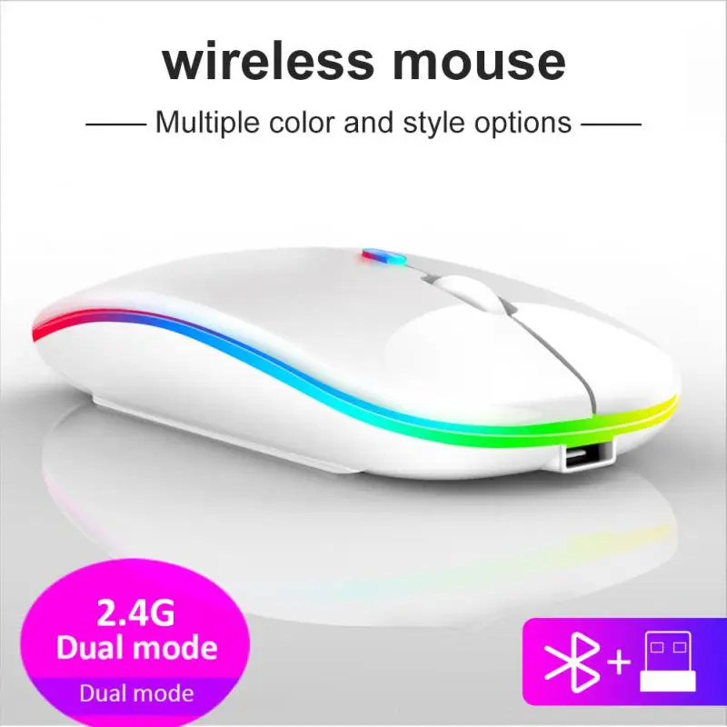 Ultra Light Computer Mouse Bluetooth Mouse Usb Wireless Mause RGB LED ...