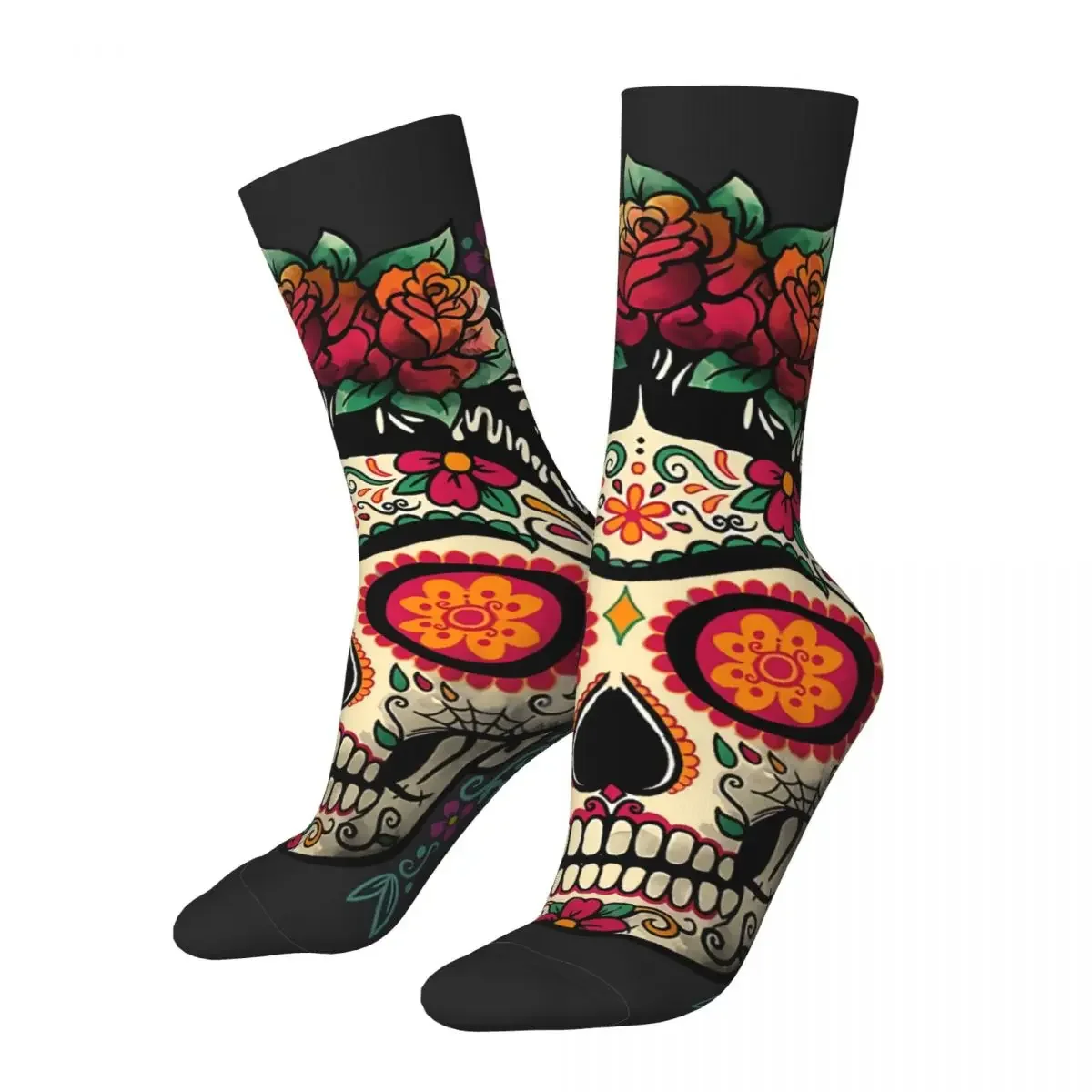 Vintage-Frida-Calavera-Mexican-Skull-Men-s-Socks-Unisex-Street-Style ...