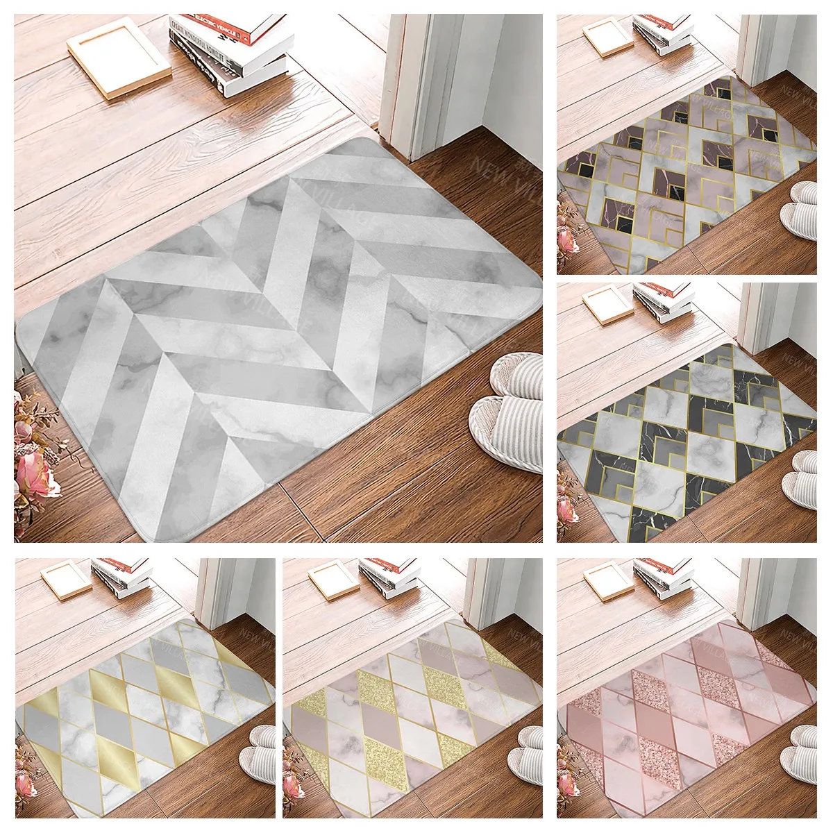 House-entrance-carpet-Home-doormat-entrance-Room-Bath-mat-Marbling-Foot ...
