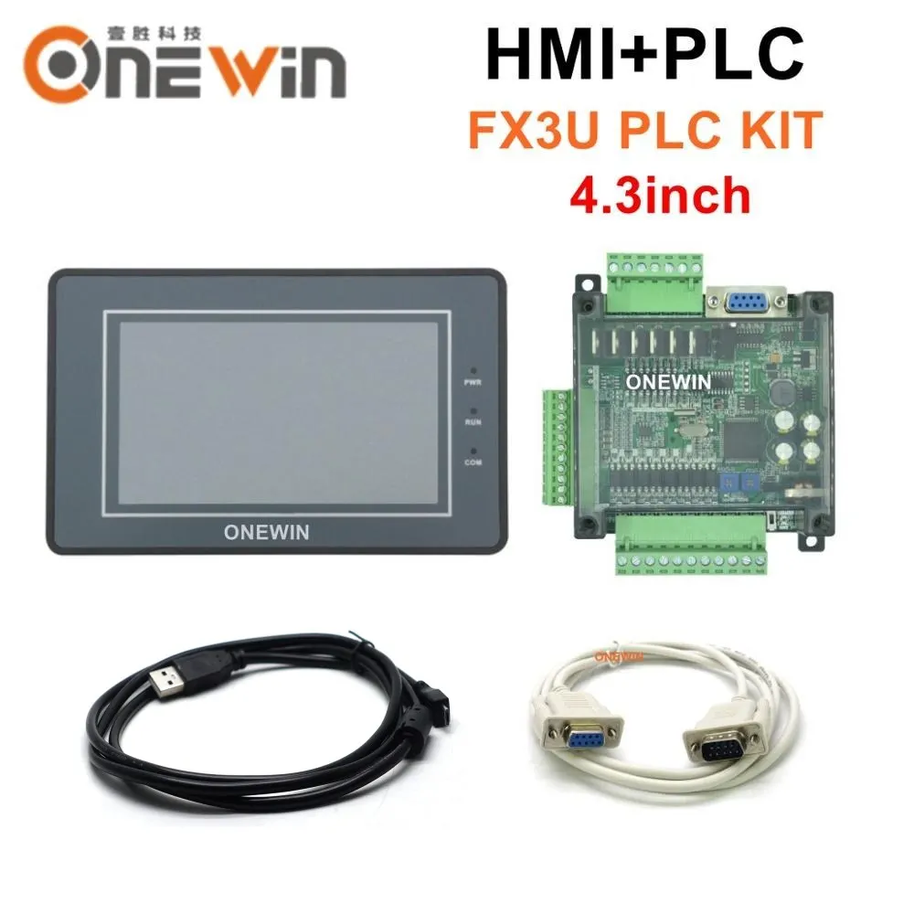 HMI-touch-screen-panel-4-3-inch-and-FX3U-series-PLC-industrial-control ...