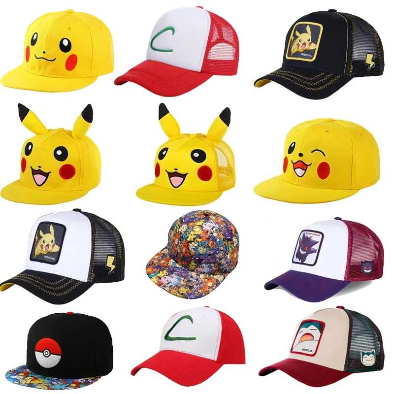 Pikachu-Baseball-Cap-Pikachu-Cartoon-Hat-Cosplay-Summer-Man-Hip-Hop ...