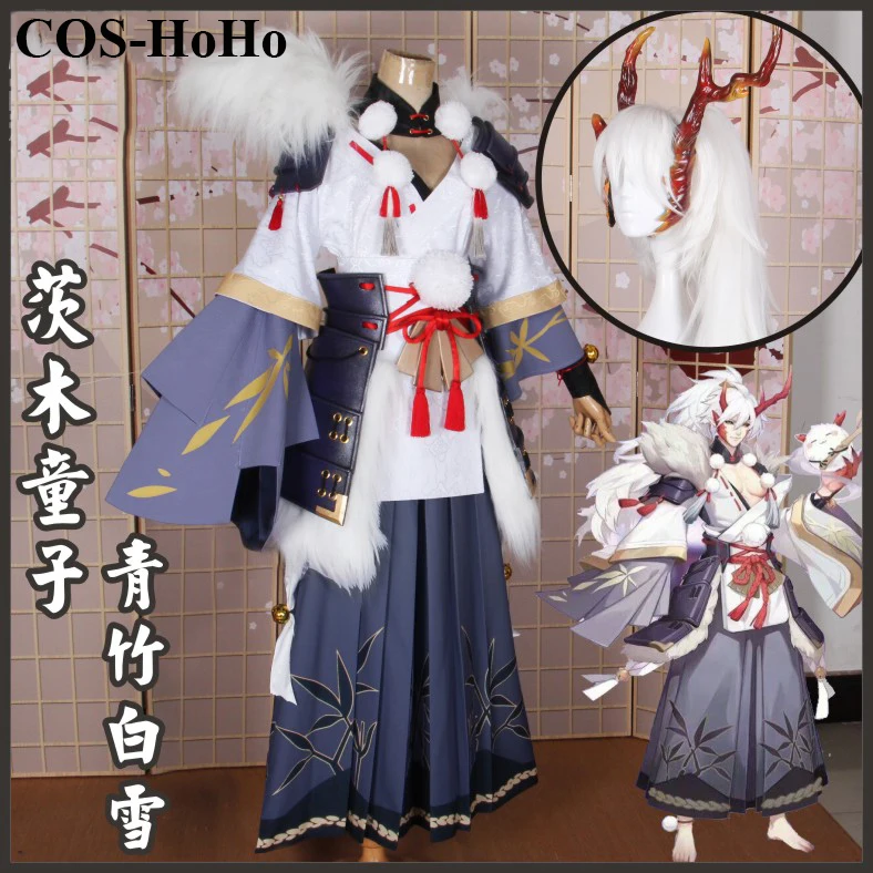 COS-HoHo-Anime-Onmyoji-Ibaraki-douji-Skin-Green-Bamboo-White-Snow ...