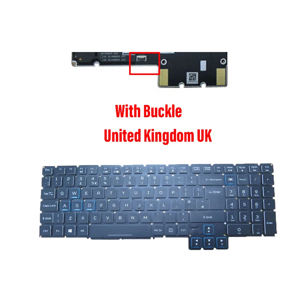 United States US United Kingdom UK Colourful Backlit Black New Laptop ...