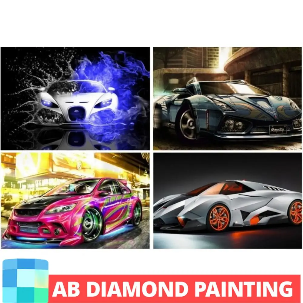 AB-Diy-Diamond-Painting-Auto-Racing-Car-Diamond-Embroidery-Full-Display ...
