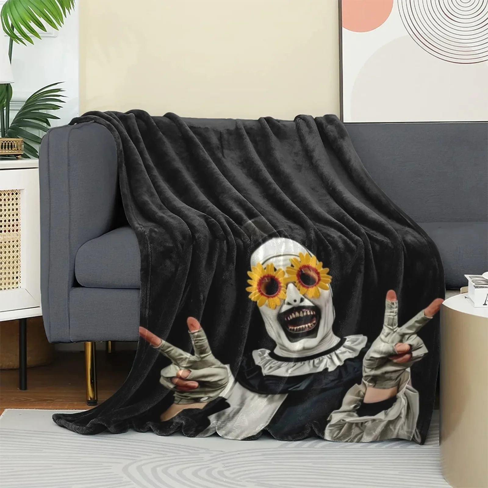 Terrifier Super Soft Throw Blanket, Horro Clown Breathable ...