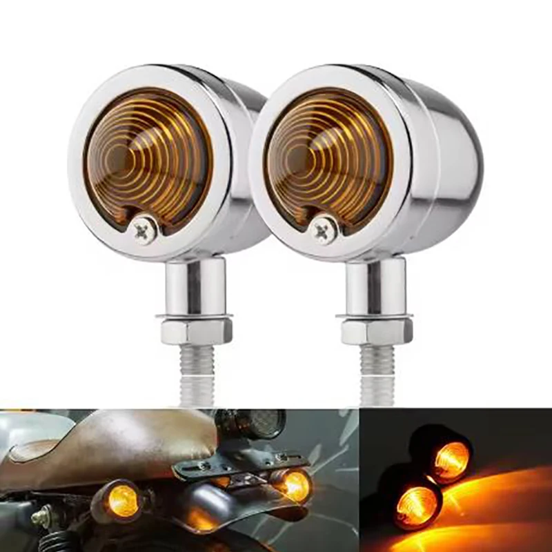For Harley Honda Yamaha Motorcycle Turn Signal Indicator Light 12V ...
