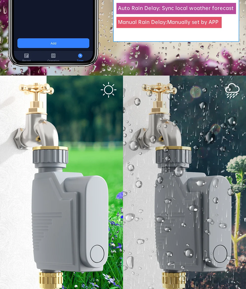 Programmateur arrosage,ZIGBEE-Minuterie d'arrosage de jardin ...