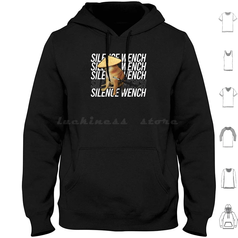 Silence-Wench-Sudadera-con-capucha-de-algod-n-manga-larga-Meme-Doge ...