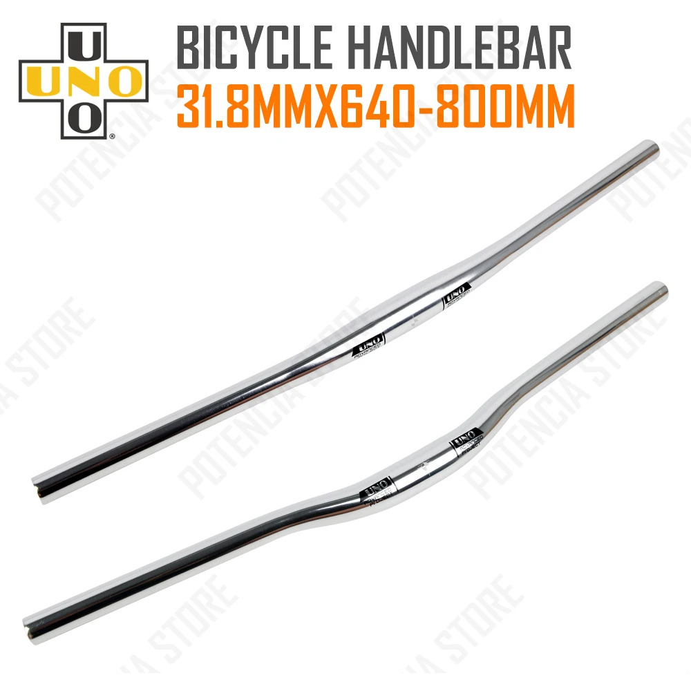UNO-Bike-Handlebar-Silver-31-8MM-Bicycle-Rise-Flat-Handle-Bar-Handlebar ...