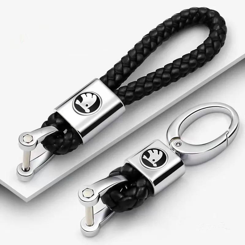Metal-Leather-Car-Styling-Keychain-For-Skoda-Octavia-A5-A7-RS-Fabia ...